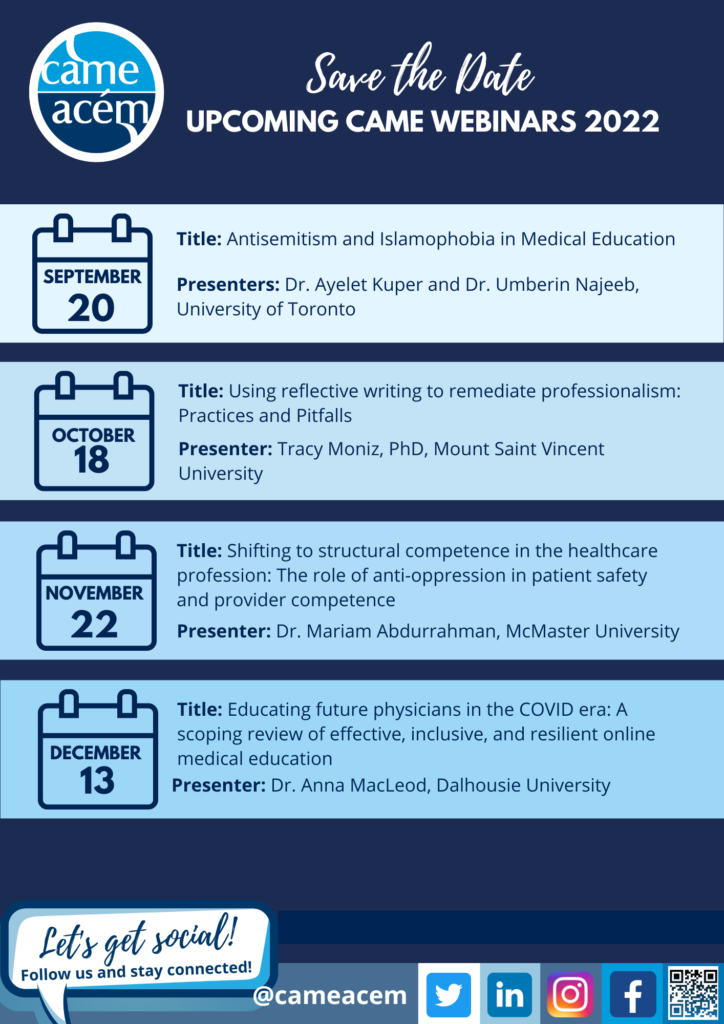 Webinars - CAME - ACEM