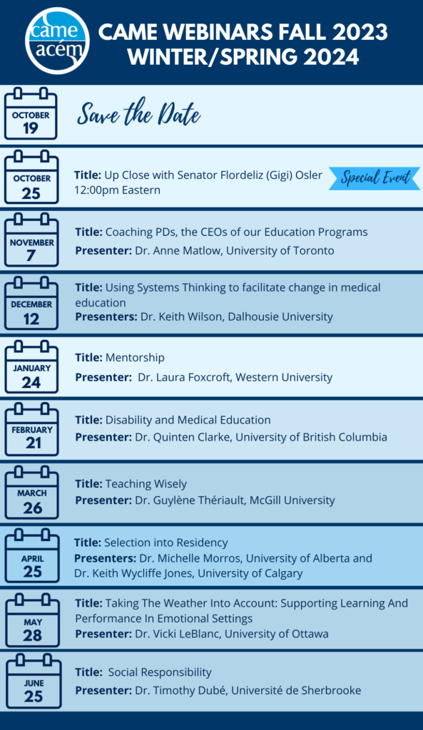 Webinars - CAME - ACEM